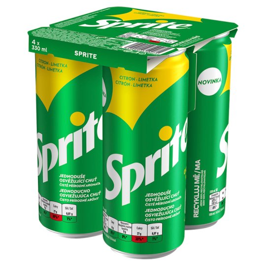 Sprite Citron limetka 4 x 330ml - Tesco Potraviny