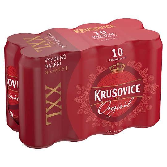 Krušovice Originál 10 pivo výčepní světlé 8 x 0,5l - Tesco Potraviny