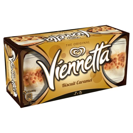 Viennetta Biscuit Caramel mražený krém s karamelovou a vanilkovou ...