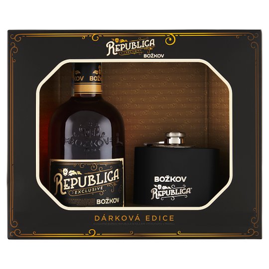 Božkov Dárková edice Republica Exclusive 0,5l a placatka - Tesco Potraviny