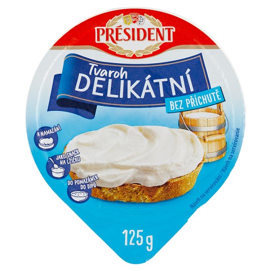 Président Tvaroh delikátní bez příchutě 125g - Tesco Potraviny