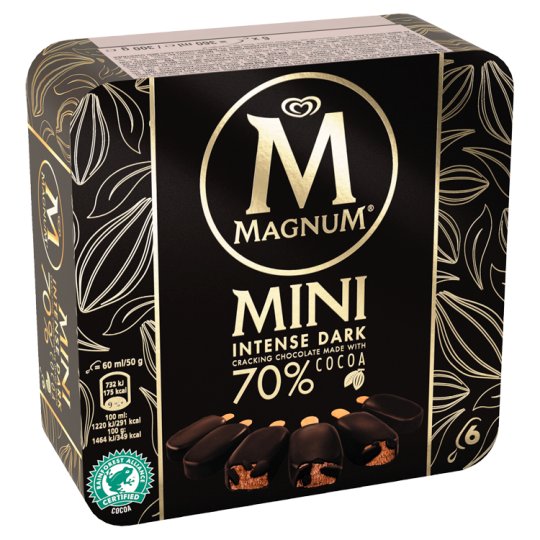 Magnum Mini Intense Dark čokoládová zmrzlina 6 x 55ml - Tesco Potraviny