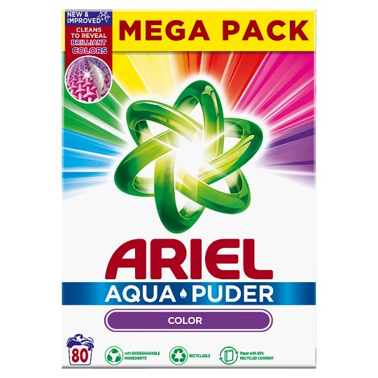 Ariel Washing Powder 5.2KG 80 Washes, Color - Tesco Groceries