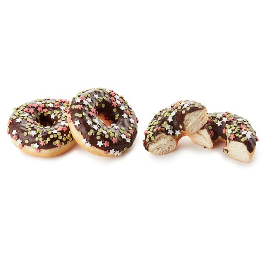 Tesco Donut Dark with Stars and Confetti 56g - Tesco Groceries