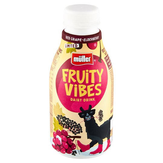 Müller Fruity Vibes Red Grape-Elderberry 500g - Tesco Potraviny