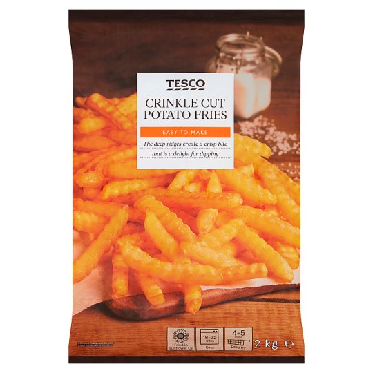 Tesco Quick-Frozen Crinkle Cut Potato Fries 2 kg - Tesco Groceries
