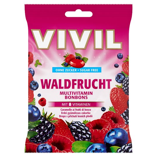Vivil Sugar-Free Forest Fruit Flavored Hard Candy with Sweeteners and ...