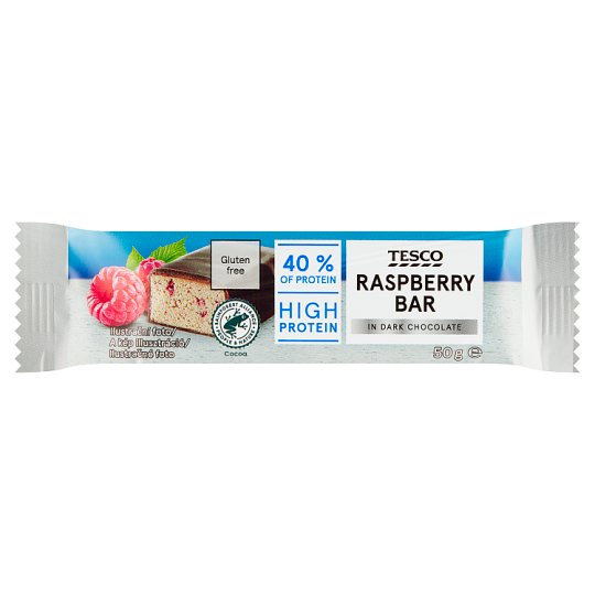 Tesco Raspberry Bar in Dark Chocolate 50 g - Tesco Online, Tesco From ...