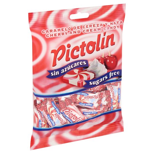 Pictolin Cherry Flavoured, Sour Cream Sugar-Free Candy with Sweetener ...