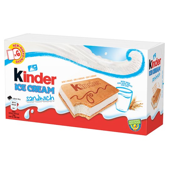 Kinder Multipack Sandwich Ice Cream 6 x 60 ml - Tesco Online, Tesco ...