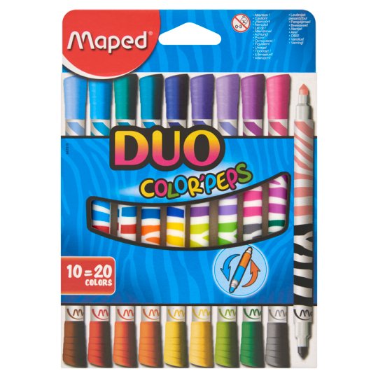 Μαρed Duo Color'Peps Dual-Colour Felt-Tip Pens 10 pcs - Tesco Online ...