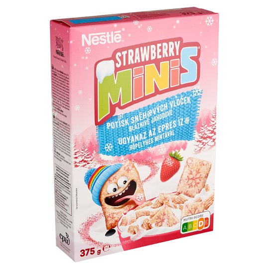 Nestlé Strawberry Minis ropogós, epres gabonapehely 375 g - Tesco ...
