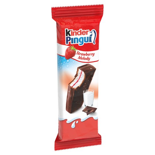 Kinder Pingui Milk Chocolate Coated Sponge Cake with Milky and ...
