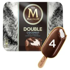 Magnum Double Coconut Ice Cream with Cocoa Coating 4 pcs 352 ml - Tesco ...