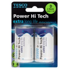 Tesco Power Hi Tech LR20 D Alkaline Batteries 2 pcs - Tesco Online ...