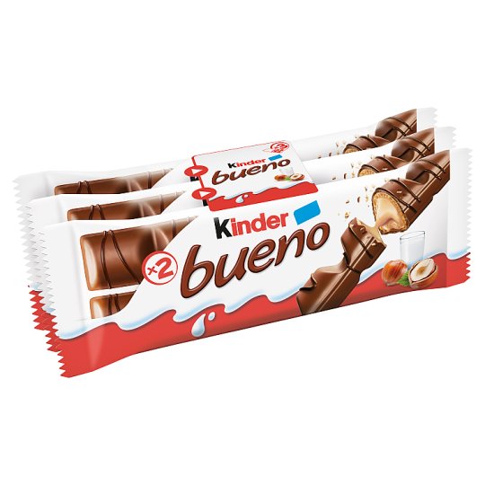 Kinder Bueno tejcsokoládéval bevont ostya tejes-mogyorós krémmel töltve ...