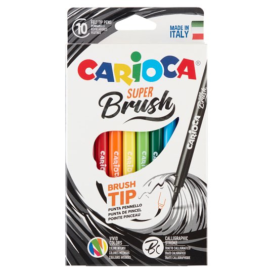 Carioca Super Brush Felt Tip Pens 10 pcs - Tesco Online, Tesco From ...