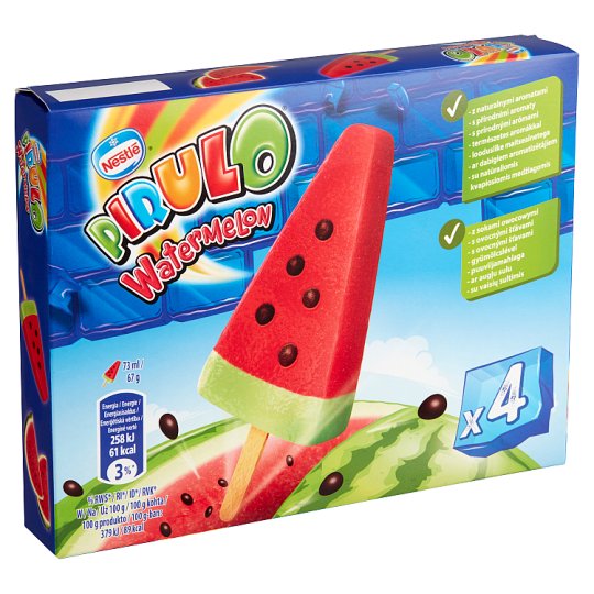 Nestlé Pirulo Watermelon görögdinnyés-almás vizes jégkrém kakaós ...