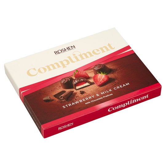 Roshen Compliment Milk Chocolate Praline with Strawberry Cream & Milk ...