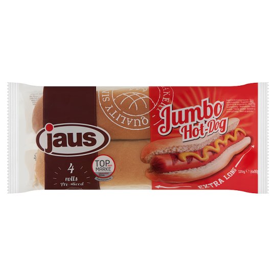 Jaus Jumbo Hot-Dog aprósütemény 4 db 320 g - Tesco Online, Tesco ...