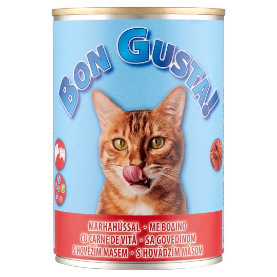 Bon Gusta! Complete Pet Food for Adult Cats with Beef 415 g - Tesco ...