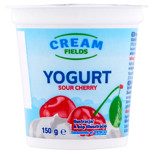 Cream Fields Low-Fat Sour Cherry Flavoured Yoghurt with Live Cultures ...