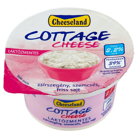 Cheeseland Cottage Cheese laktózmentes, zsírszegény, szemcsés friss ...
