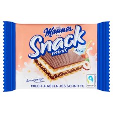 Manner Snack Minis Crispy Wafer Slice with Hazelnut and Milk Cream ...