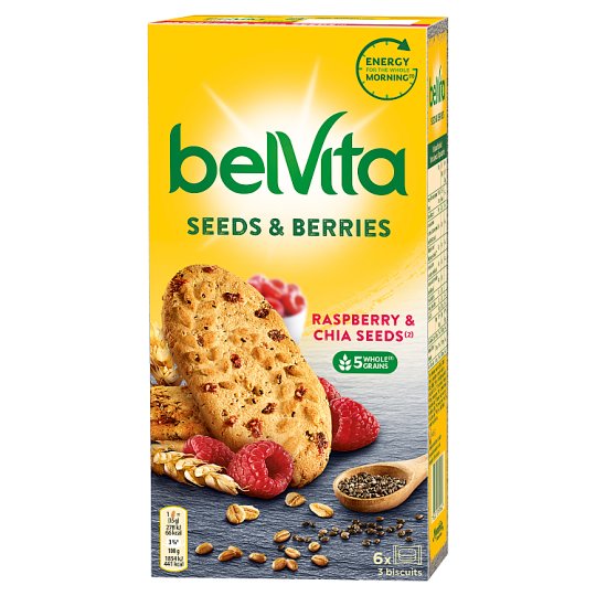 Belvita keksz teljes kiőrlésű gabonákkal, málnával és chia maggal 270 g ...