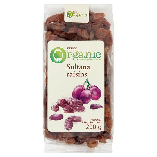 Tesco Organic Sultana Raisins 200 g - Tesco Online, Tesco From Home ...