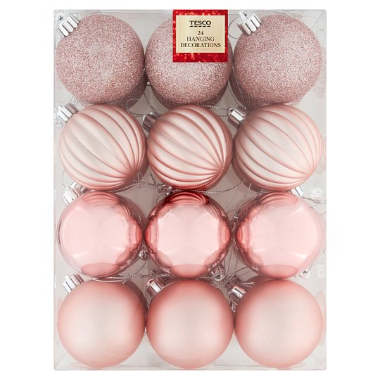 Tesco Light Pink Hanging Decorations 24 pcs - Tesco Online, Tesco From ...
