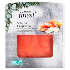 Tesco Finest Salmon Carpaccio Marinated Atlantic Salmon Fillet Slices ...