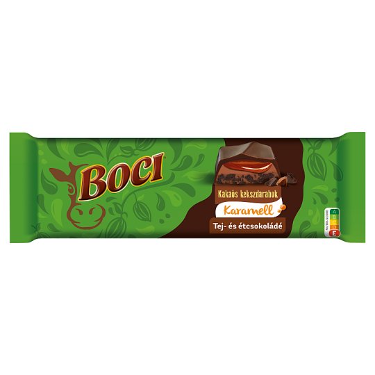 Boci étcsokoládé és tejcsokoládé kakaós keksszel, kakaós krémmel és ...