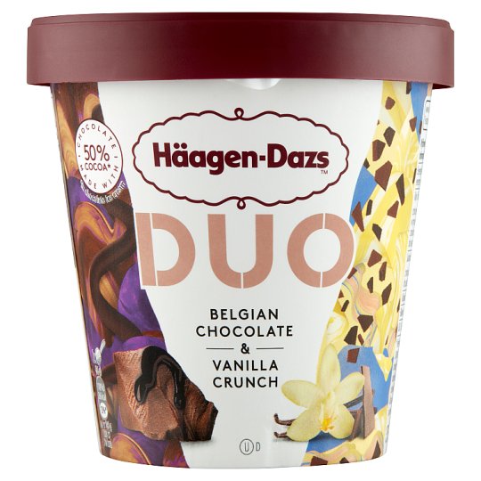 Häagen Dazs Vanilla Flavored And Chocolate Ice Cream With Belgian