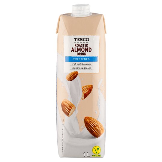 Tesco Sweetened Roasted Almond Drink with Added Calcium, Vitamins 1 l ...