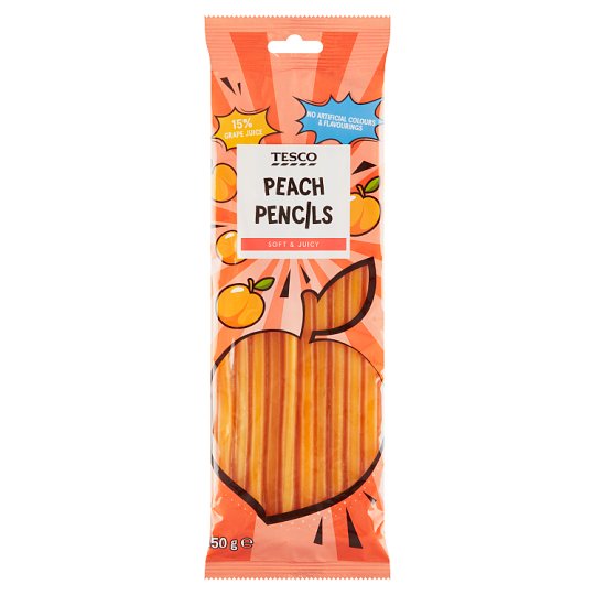 Tesco Peach Pencils őszibarackízű édesség 150 g - Tesco Online, Tesco ...