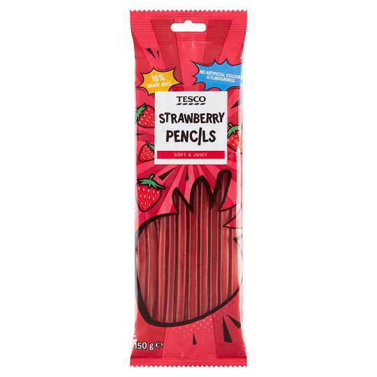 Tesco Strawberry Pencils Candies 150 g - Tesco Online, Tesco From Home ...