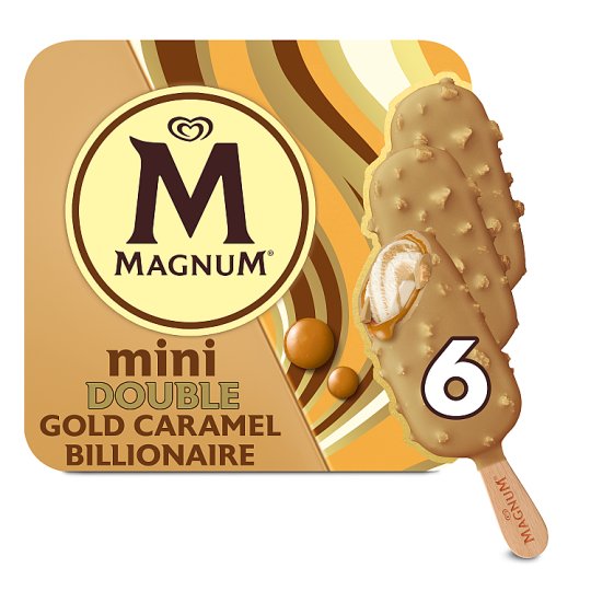Magnum Mini Caramel Gold Billionaire 6 x 55 ml - Tesco Groceries
