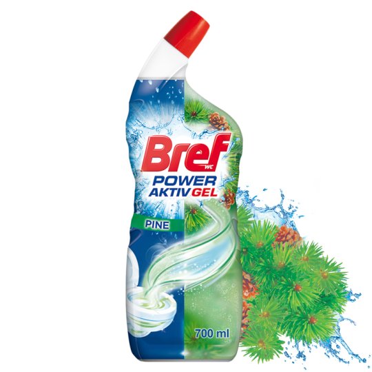 Bref Power Aktiv Gel WC Cleaner with Air Freshener Effect - Pine 700 ml ...