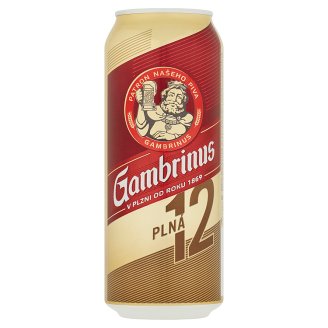 Gambrinus Full 12 Light Lager Beer 500 ml - Tesco Groceries