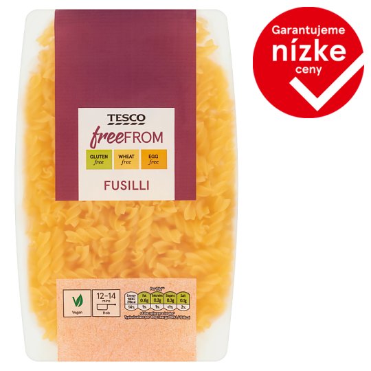 Tesco Free From Fusilli sušené bezvaječné cestoviny 500 g - Tesco Potraviny