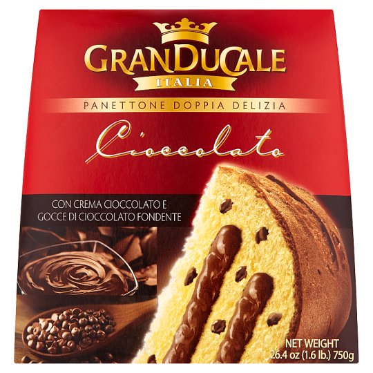 Granducale Panettone with Chocolate Chips Filled with Chocolate Cream ...