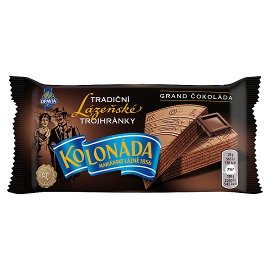 Opavia Kolonáda Triangles Spa Wafers Grand Chocolate 50 g - Tesco Groceries