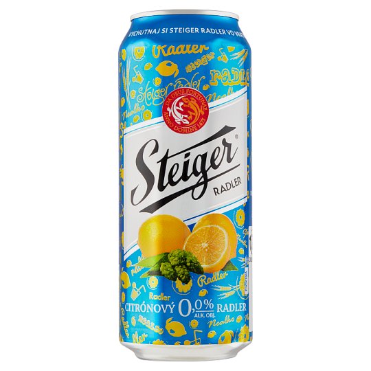 Steiger Radler 0,0% svetlý citrónový nealko 0,5 l - Tesco Potraviny