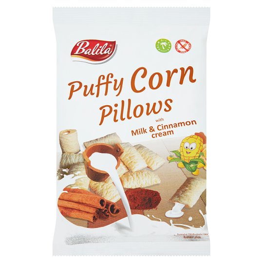 Balila Puffy Corn Pillows with Milk & Cinnamon Cream 70 g - Tesco Groceries
