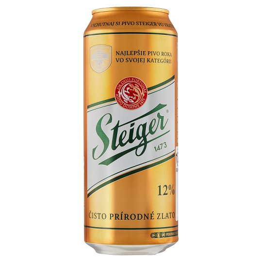 Steiger Pivo ležiak svetlý 12% 0,5 l - Tesco Potraviny
