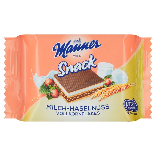 Manner Wafers Filled with Milk Flavour Cream and Hazelnut Cream 4 x 25 ...