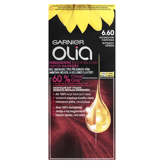 Garnier Olia Permanent Hair dye 6 .60 Intense Red 50 g+50 g+12 ml ...