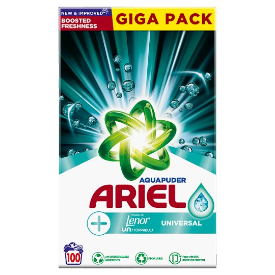 Ariel Washing Powder 6.5KG 100 Washes, DACH Universal+ - Tesco Groceries