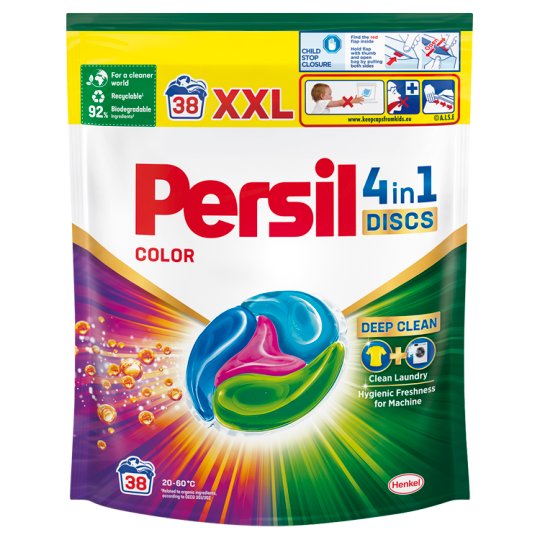 Persil Disc 4in1 Deep Clean Color Laundry Detergent Discs 38 Washes 950 ...